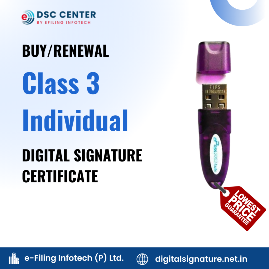 Class 3 Digital Signature Certificate, Class 3 DSC - Digital Signature